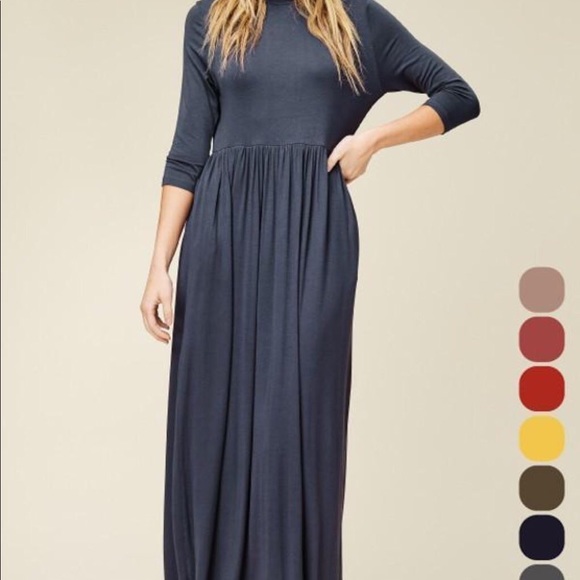 Annabelle | Dresses | Size 3x Women 34 Sleeve Long Maxi Dress Pockets ...